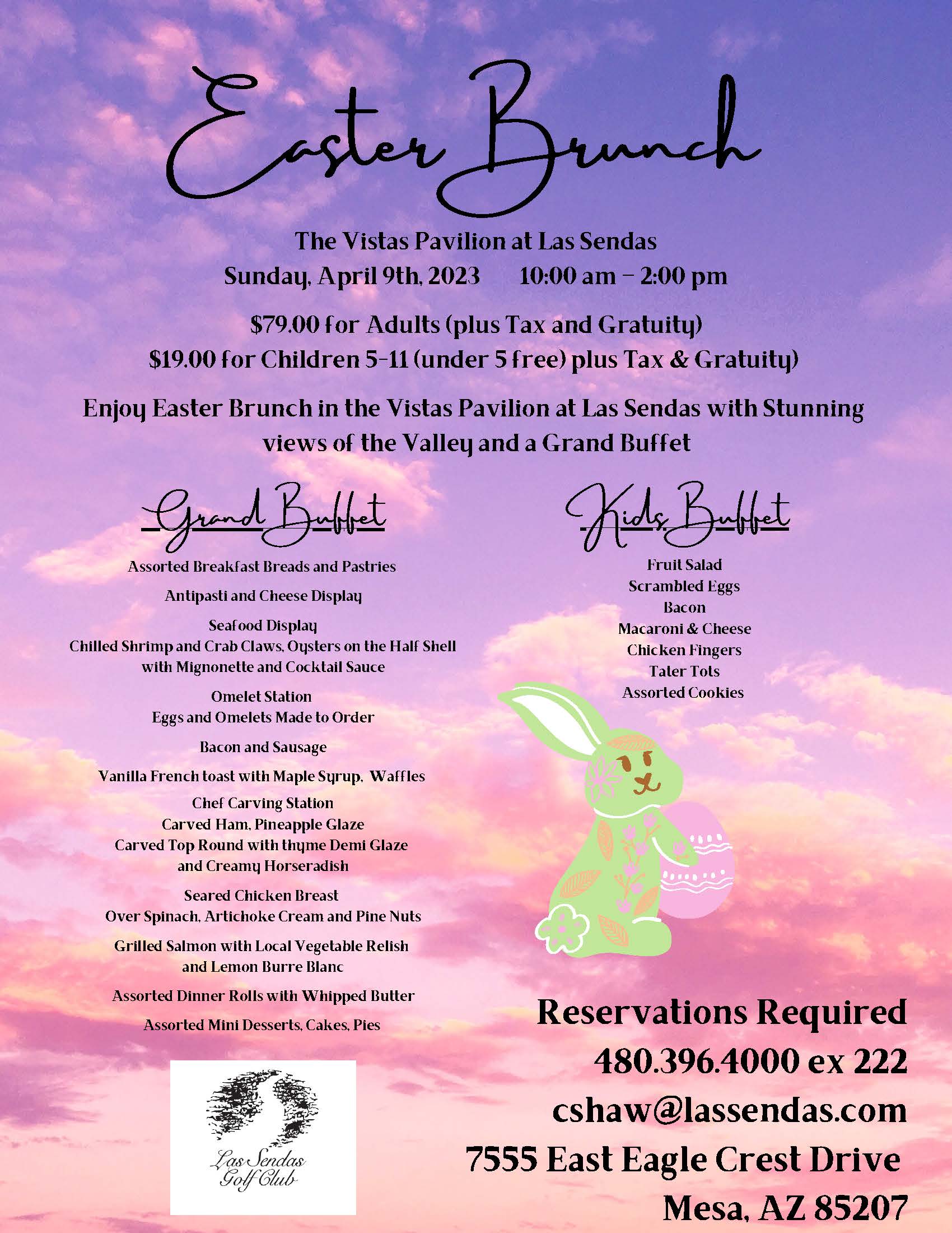 Easter Brunch at The Vistas Pavilion - Las Sendas Golf Club